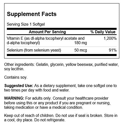 Swanson Vitamin E & Selenium 90 Sgels