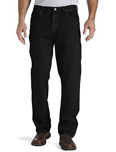 Wrangler mens Trail Trekker Relaxed Fit Jeans, Overdyed Black, 28W x 32L US