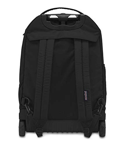 JanSport Driver 8 Rolling Backpack and Computer Bag, Black - Durable Laptop Backpack with Wheels, Tuckaway Straps, 15-inch Laptop Sleeve - Premium Bag Rucksack