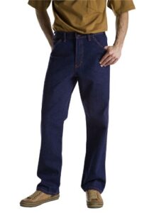 dickies mens big & tall regular-fit five-pocket work jeans, indigo blue, 46w x 32l us