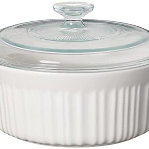 CorningWare French White 7-Pc Ceramic Bakeware Set with Lids, Chip and Crack Resistant Stoneware Baking Dish, Microwave, Dishwasher, Oven, Freezer and Fridge Safe