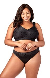 elila jacquard full coverage full support softcup 1305 black 50 l