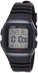 casio men's w96h-1bv classic sport digital black watch