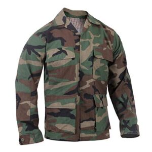 rothco r/s bdu shirt, woodland camo, x-large