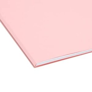 Smead Colored File Folder, 1/3-Cut Tab, Letter Size, Pink, 100 per Box (12643)