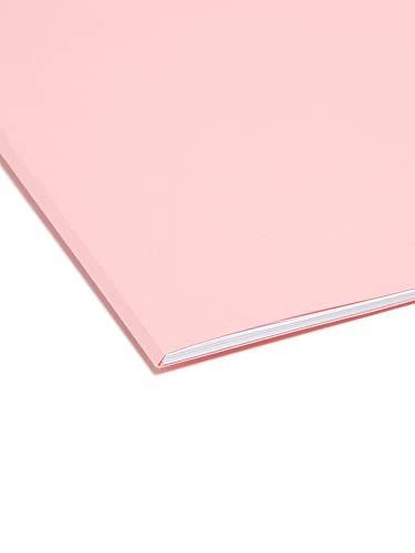 Smead Colored File Folder, 1/3-Cut Tab, Letter Size, Pink, 100 per Box (12643)