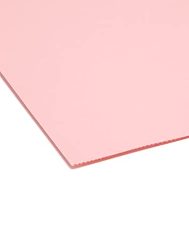 Smead Colored File Folder, 1/3-Cut Tab, Letter Size, Pink, 100 per Box (12643)