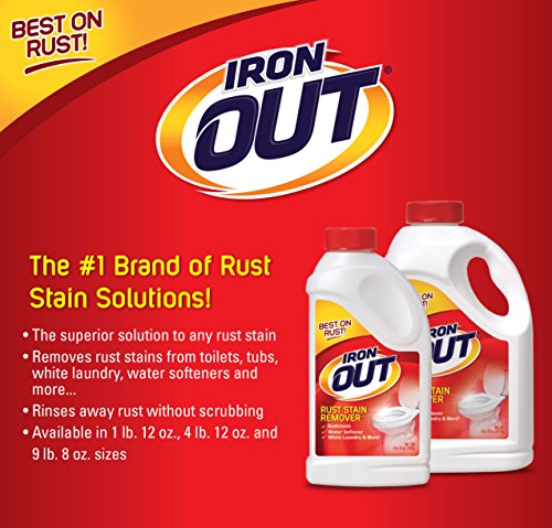 Iron OUT Powder Rust Stain Remover, Remove and Prevent Rust Stains in Bathrooms, Kitchens, Appliances, Laundry, and Outdoors, 9.5 Pound