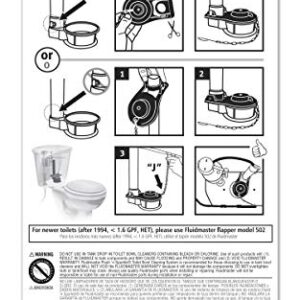 Fluidmaster 504 2-Inch Universal Chlorine Resistant, Long Lasting Flexible Frame Toilet Flapper , Red