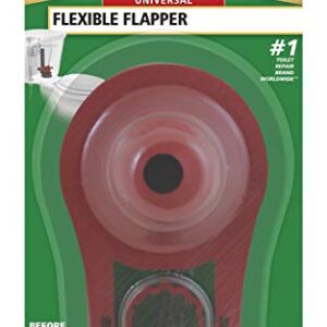 Fluidmaster 504 2-Inch Universal Chlorine Resistant, Long Lasting Flexible Frame Toilet Flapper , Red