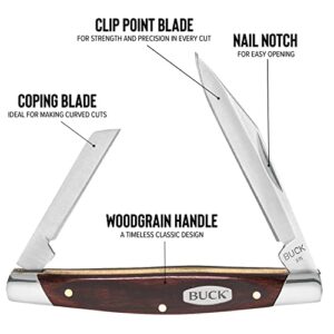 Buck Knives 375 Deuce 2-Blade Folding Pocket Knife with Wood Handle