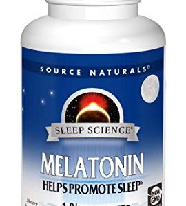 Source Naturals Sleep Science Melatonin 1mg - Safe, Non Habit Forming - 300 Tablets