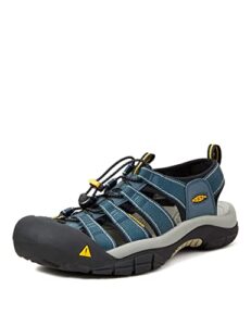 keen men's newport h2 closed toe water sandals, navy/medium grey, 10 us