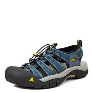 KEEN Men's Newport H2 Closed Toe Water Sandals, Navy/Medium Grey, 10 US