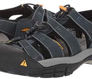 KEEN Men's Newport H2 Closed Toe Water Sandals, Navy/Medium Grey, 10 US