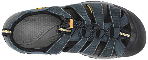 KEEN Men's Newport H2 Closed Toe Water Sandals, Navy/Medium Grey, 10 US