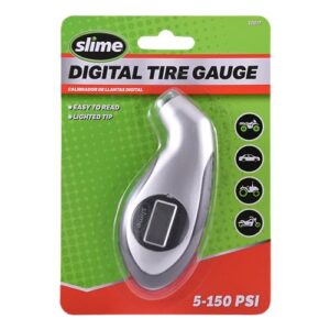 slime 20017 5-tire pressure gauge, sport digital gauge, 150 psi, 0.2