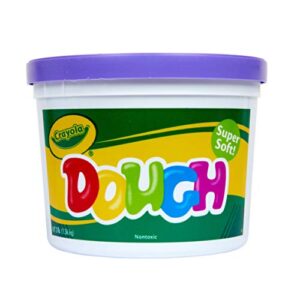 crayola dough - purple (3lb), bulk modeling dough for kids, clay alternative, resealable tub, ages 3+, great for kids arts & crafts