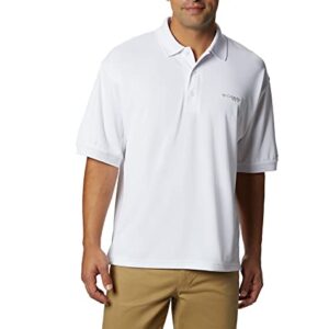 Columbia Men's Perfect Cast Polo,White,Small