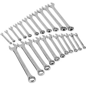 Performance Tool W1069 22-Piece SAE and Combination Metric Wrench Set with Organizer Rack