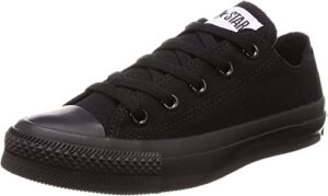 converse unisex chuck taylor all star low top black/black sneakers - 7 b(m) us women / 5 d(m) us men