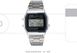 Casio Men's A158WA-1DF Stainless Steel Digital Watch