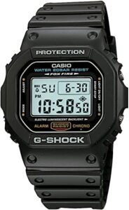 casio men's g-shock quartz watch with resin strap, black, 20 (model: dw5600e-1v)