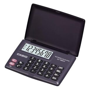 Casio Lc-160lv-bk-w Portable Type Calculator with 8-Digit Extra Big Display Cover Folds a Full 360 Degrees