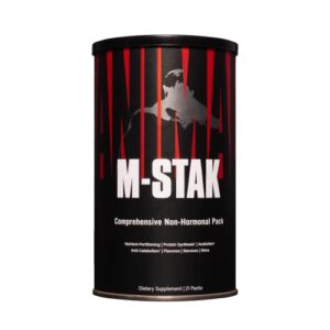 animal m-stak - non-hormonal hard gainers muscle building stack with energy complex - 21 count