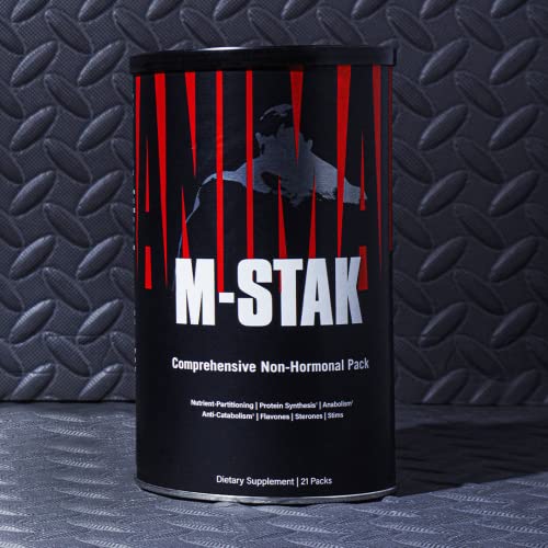 Animal M-Stak - Non-Hormonal Hard Gainers Muscle Building Stack with Energy Complex - 21 Count