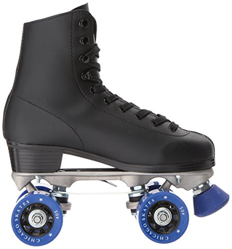 Chicago Skates Men's Classic Roller Skates - Premium Black Quad Rink Skates