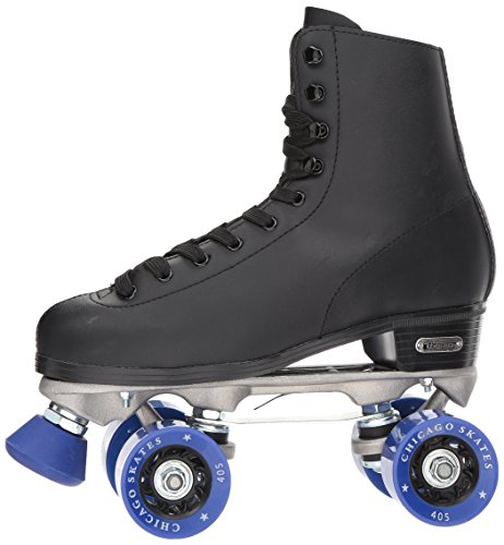 Chicago Skates Men's Classic Roller Skates - Premium Black Quad Rink Skates