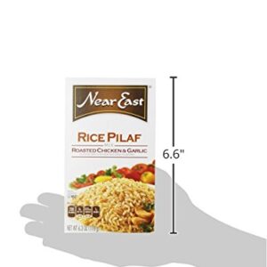 Near East Rice Pilaf Mix, Roasted Chicken & Garlic, 6.3oz Boxes (12 Pack)