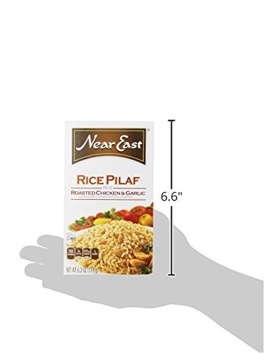 Near East Rice Pilaf Mix, Roasted Chicken & Garlic, 6.3oz Boxes (12 Pack)