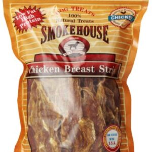 Smokehouse 100-Percent Natural Chicken Breast Strips Dog Treats, 16-Ounce