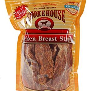 Smokehouse 100-Percent Natural Chicken Breast Strips Dog Treats, 16-Ounce