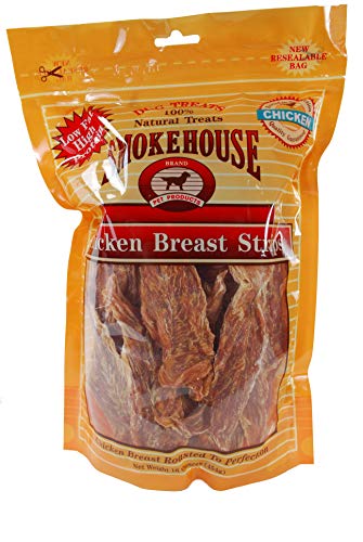 Smokehouse 100-Percent Natural Chicken Breast Strips Dog Treats, 16-Ounce