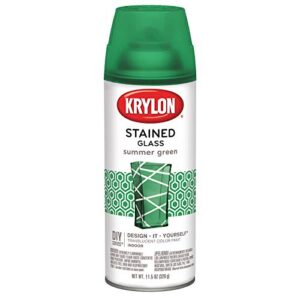 krylon k09028000 stained glass paint, summer green, 11.5 oz.