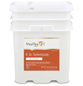 vita flex pro e and horse selenium supplement, balanced essential antioxidants, 20 pound, 320-day supply