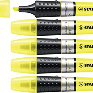 Highlighter - STABILO LUMINATOR - Pack of 5 - Yellow