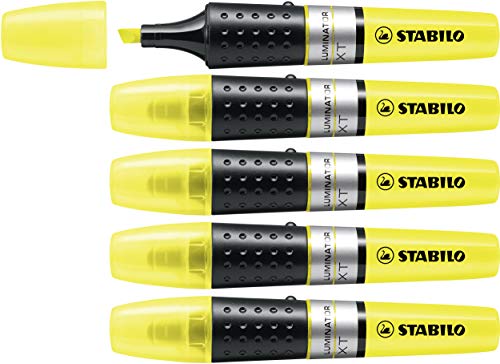 Highlighter - STABILO LUMINATOR - Pack of 5 - Yellow