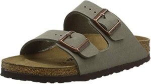 birkenstock unisex arizona stone birkibuc sandals - 39 m eu