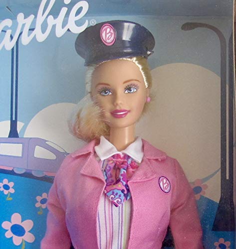 BARBIE TRAVEL TRAIN FUN w Barbie Doll, Carry On BAG, & Apron (2001)