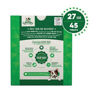 GREENIES Original Petite Natural Dog Dental Care Chews Oral Health Dog Treats, 27 oz. Pack (45 Treats)