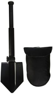 glock entrenching tool with saw and pouch, black,