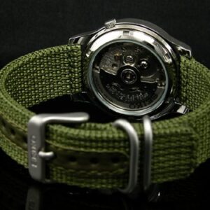 Men's SNK805 SEIKO 5 Automatic Stainless Steel Watch with Green Canvas