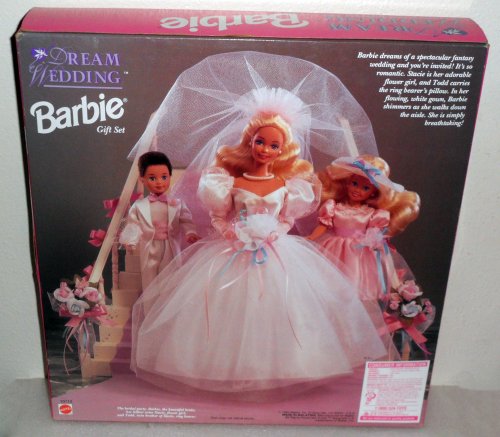 Barbie Dream Wedding Gift Set w Barbie, Stacie & Todd Dolls (1993)