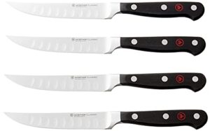 wÜsthof classic 4-piece hollow edge steak knife set