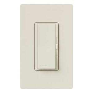 Lutron Diva Dimmer Switch for Incandescent Bulbs, 1000-Watt/Single-Pole Preset, DV-10P-LA, Light Almond