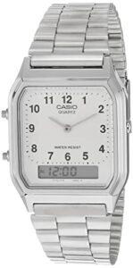 casio general men's watches digital-analog combination with 10 year battery life aq-230a-7bmq - ww, white (aq-230a-7b)